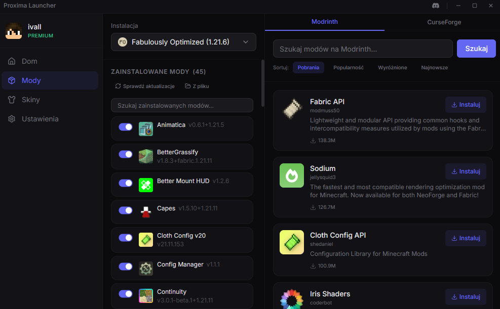 [Inne] Proxima Launcher - darmowy launcher Minecraft non premium ...